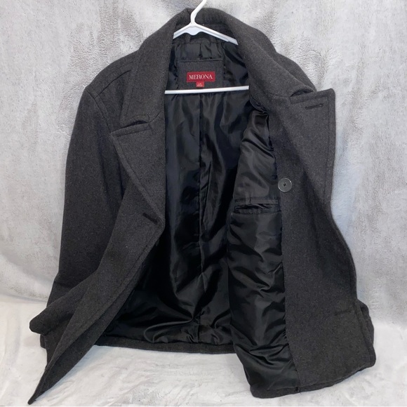 Merona | Jackets & Coats | Merona Gray Wool Peacoat | Poshmark